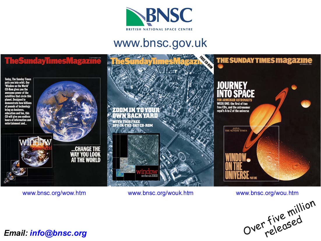 BNSC CDROMs - Free Educational 'Window on...' Series